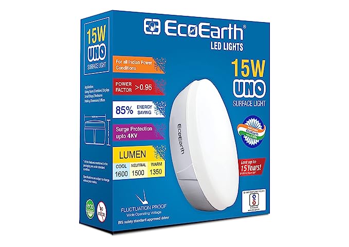 EcoEarth UNO LED Surface Light | Downlight | Pack of 2