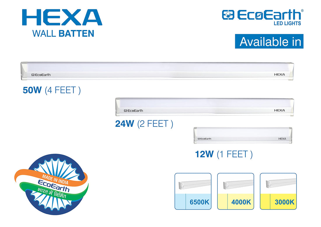 EcoEarth Hexa Led Wall Batten, India’s First Hexagon-Shaped LED Tube l