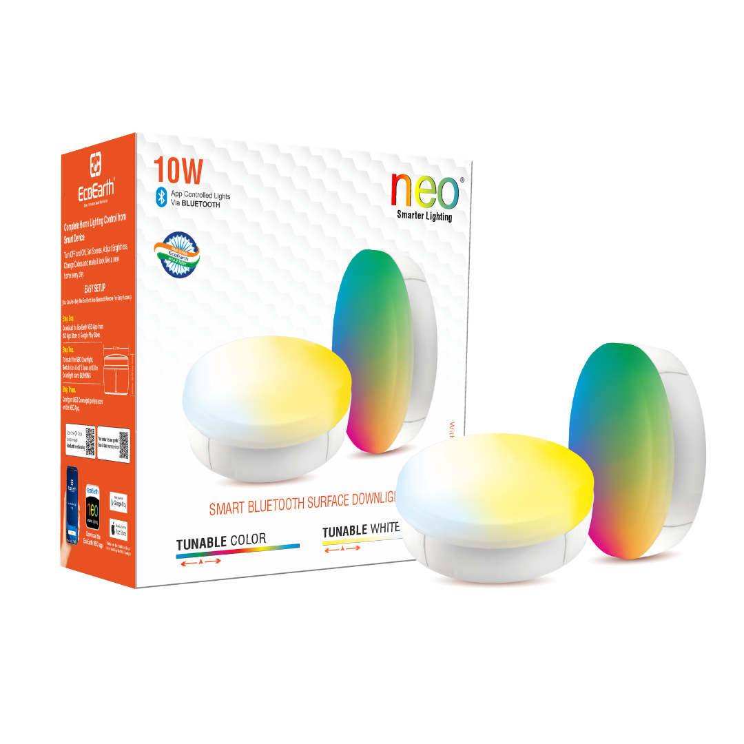 EcoEarth Neo Bluetooth Smart Surface Light | App & Remote Control Ligh